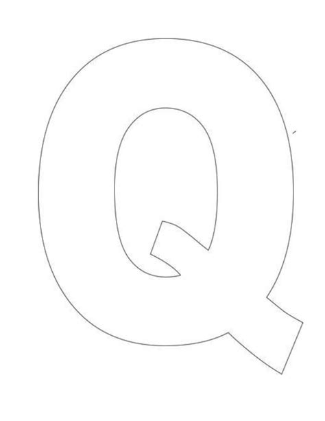 Printable Letter Q Template