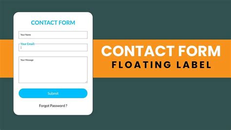 Contact Form Floating Label Animation Youtube