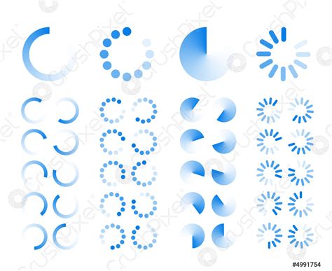Progress Indicators Stock Vector 4991754 Crushpixel