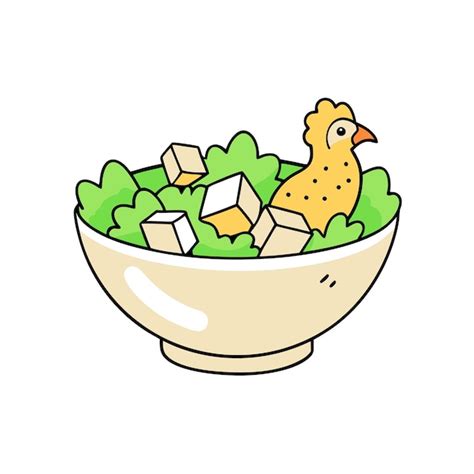 Chicken Caesar Salad With Parmesan Cheese And Croutons Premium Ai