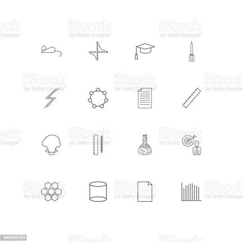 교육 및 과학 간단한 선형 아이콘 설정합니다 개요 벡터 아이콘 꿀에 대한 스톡 벡터 아트 및 기타 이미지 꿀 눈금자 디자인 Istock