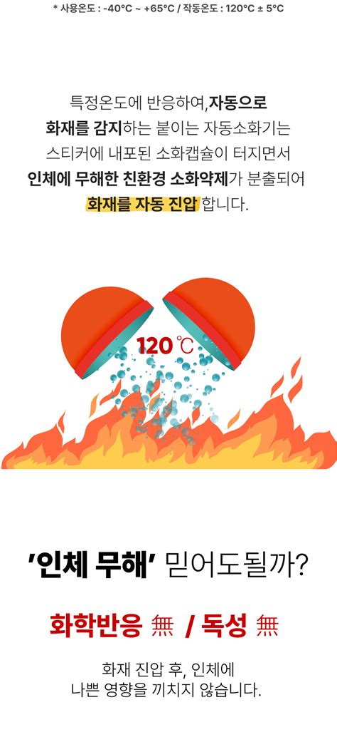 붙이는 소화기 119 스티커 콘센트용