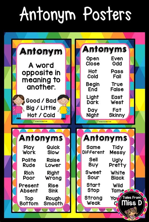 Antonyms Examples