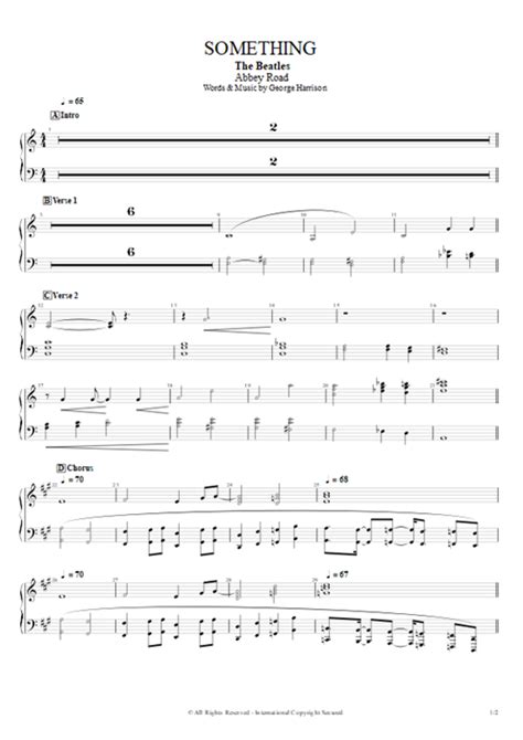 Something Tab By The Beatles Guitar Pro Full Score Mysongbook