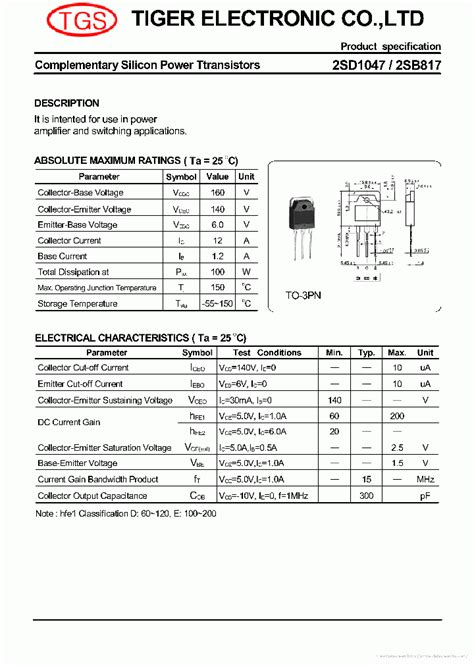 2sd10477237566pdf Datasheet Download Ic On Line