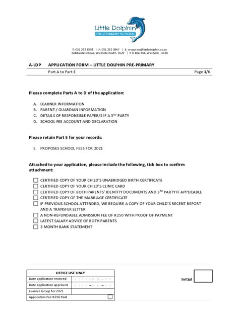 Fillable Online Babedolphin Co A LDP APPLICATION FORM Fax Email Print PdfFiller
