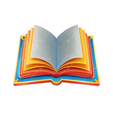Open Book With Colorful Pages And Ornate Cover Book Open Book Pages