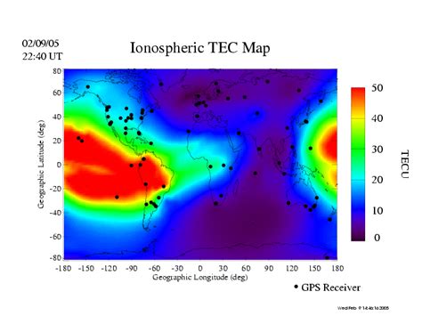 Global Maps Of Ionospheric Total Electron Content Tec Are Produced In