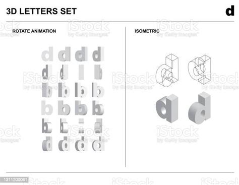 3d D 알파벳 문자 세트 Isometric 와이어 프레임 벡터 3차원 형태에 대한 스톡 벡터 아트 및 기타 이미지 3차원 형태 돌기 등측투영법 Istock