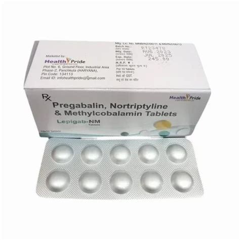 Pregabalin Nortriptyline Methylcobalamin Tablets At Rs 2450 00 Box Pregabalin Nortriptyline