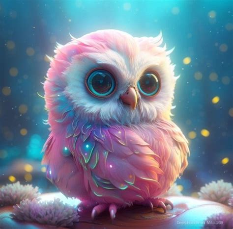 Cute Owlet Neon Art