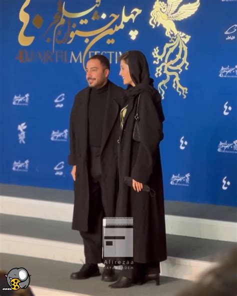 حضور عاشقانه نوید محمد زاده و فرشته حسینی در جشنواره فجر فیلو