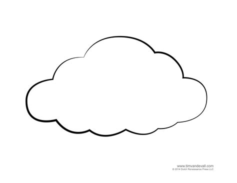 Cloud Outline Tims Printables
