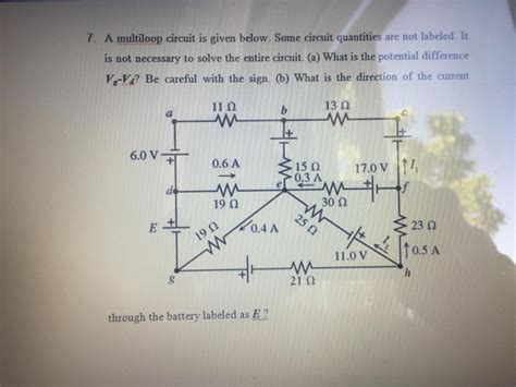 Solved 7 A Multiloop Circuit Is Given Below Some Circuit