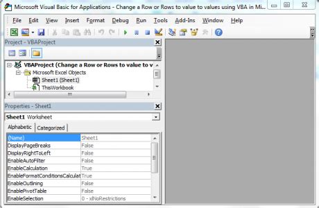 Change A Row Or Rows To Values To Values Using Vba In Microsoft Excel