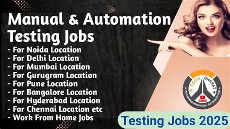 Software Testing Jobs 2025 Manual And Automation Testing Fresher And Experience Jobs Tech