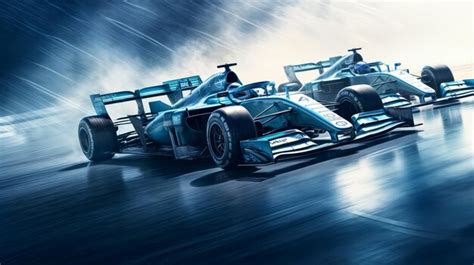 A Formula Race Car Racing On Track With Motion Blur Premium Ai Generated Image