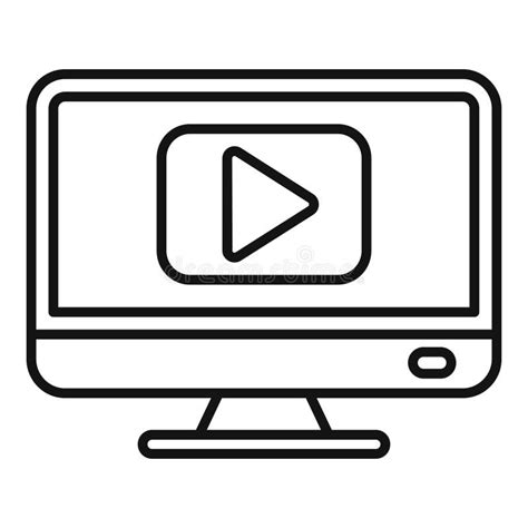 desktop computer displaying video streaming platform interface stock
