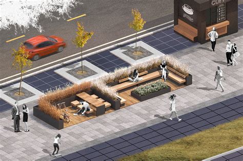 Parklets In An Urban Environment Behance