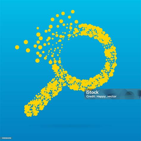 웹 및 모바일 응용 프로그램 백그라운드에 고립 된 돋보기의 추상 창조 개념 벡터 아이콘입니다 아트 그림 서식 파일 디자인