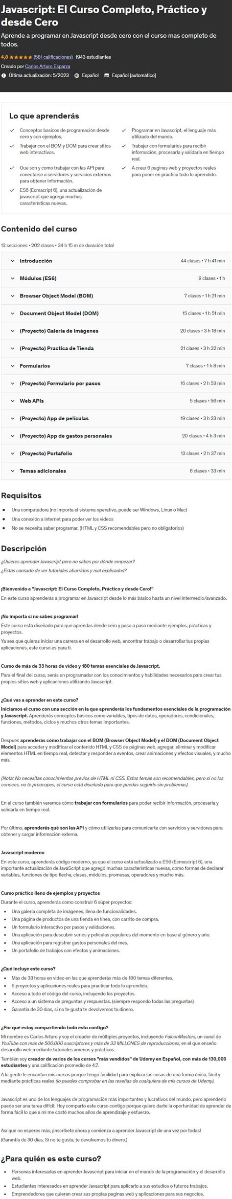 Javascript El Curso Completo Práctico Y Desde Cero
