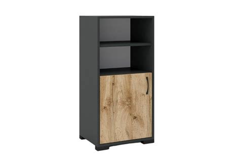 Шкаф за антре с една врата Денвър антрацит дъб вотан • Шкафове за антре • Мебели Монема