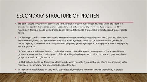 Secondary Structure Of Proteinspptx