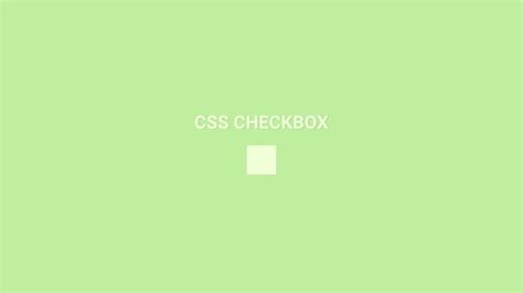 Css Checkbox