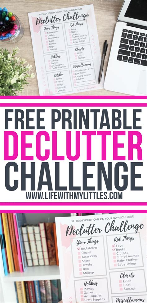 declutter challenge printable life with my littles
