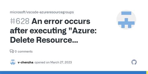 An Error Occurs After Executing Azure Delete Resource Group