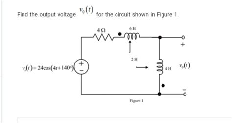 Find The Output Voltage V0 T For The Circuit Shown In Figure 1 Figure 1