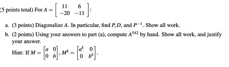 Solved 5 Points Total For A 11−206−11 A 3 Points