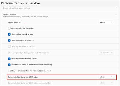 Windows 11 Taskbar Never Combine Missing Windows Spiceworks Community