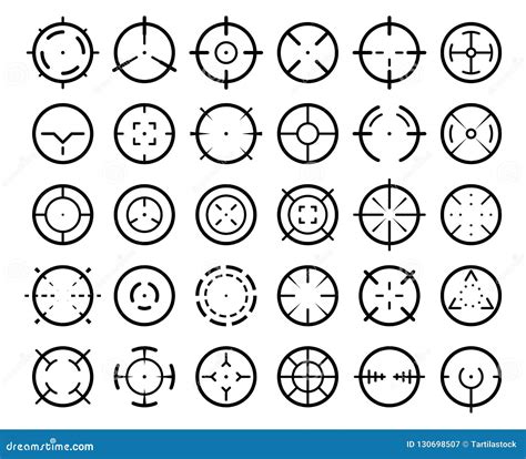 Sniper Aim Pointer Target Navigation Sniper Weapon Mark Cursor Different Focus Military Sight