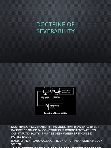 Doctrine Of Severability Pdf Constitutionality Social Institutions