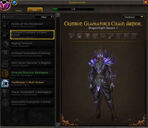 A Preview Of All Gladiator And Elite Pvp Sets In Dragonflight Pvp