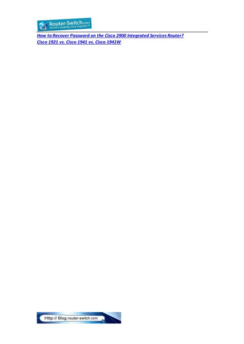 Cisco 2901 Router Review DOCX