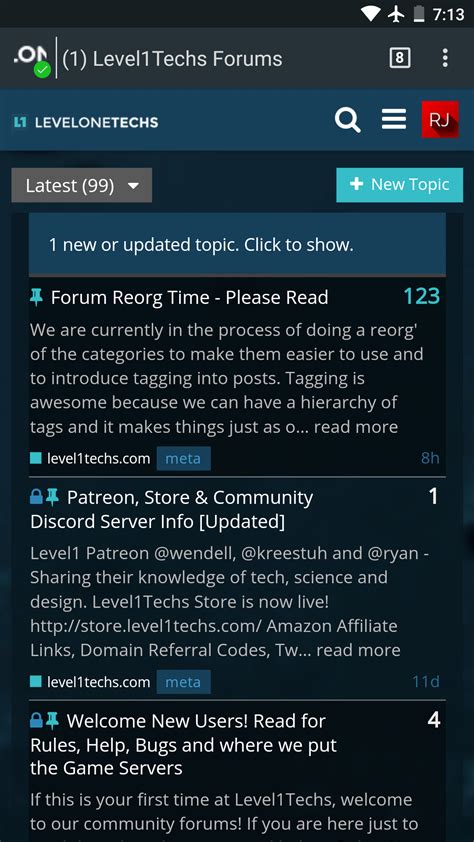 level1 logo not showing on mobile bug report level1techs forums
