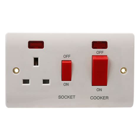 1 Gang Uk Socket 20a Dp Switch 45a Dp Switch Cooker Wall Switched Socket Wall Switched Socket