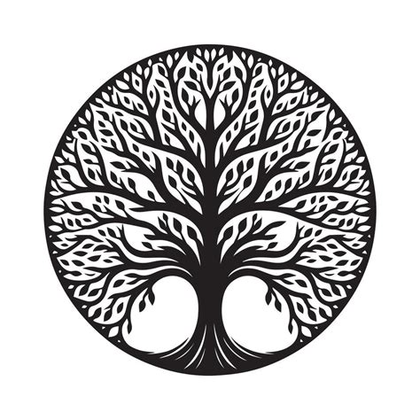 Ai Generated Tree Of Life Silhouette Vector Illustration 41947218