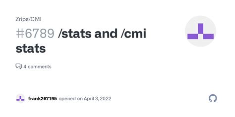 Stats And Cmi Stats · Issue 6789 · Zrips Cmi · Github