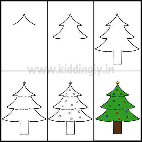 15 Easy And Cute Christmas Tree Drawing Ideas Drawing Photos
