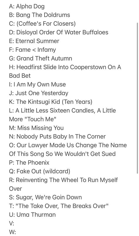 Fall Out Boy Miss Missing You Lyrics