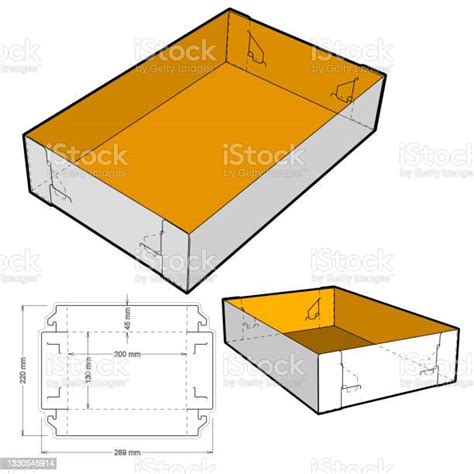 쌓을 수 있는 골판지 트레이와 다이 컷 패턴 조립의 용이성 접착제에 대한 필요가 없습니다 Eps 파일은 전체 스케일이며 완벽하게 작동합니다 실제 골판지 생산을 위해