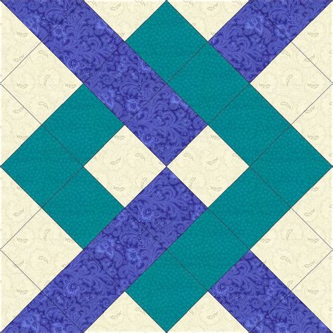 Digital PDF Quilt Block Patterninterlocking Chain Quilt Block Etsy