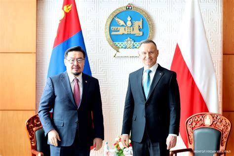 Монгол Улсын Их Хурлын дарга Г Занданшатар Бүгд Найрамдах Польш Улсын