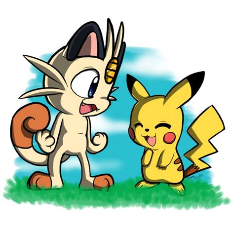 Best Meowth And Pikachu Images On Pinterest Pikachu Fan Art And Fanart