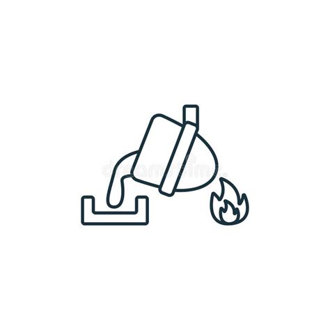 Metallurgical Icon Monochrome Simple Sign From Engineering Collection Stock Vector