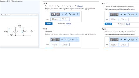 Solved Part A For The Circuit In The Figure Calculate Vo If Chegg Com