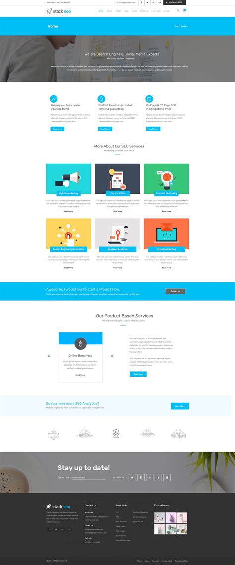Stack Seo Psd Template Psd Templates Templates Seo